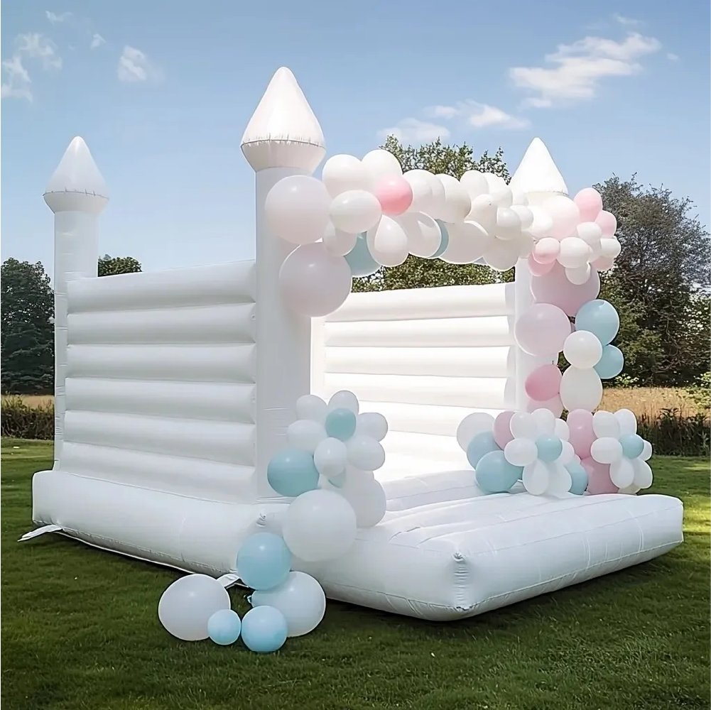 Wedding Inflatable Bounce House White Boucy Jump Castle for Adults ...